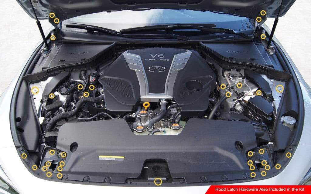Titanium Hardware Engine Bay Kit - Infiniti Q60 (2017-2022) | Fast Turn ...