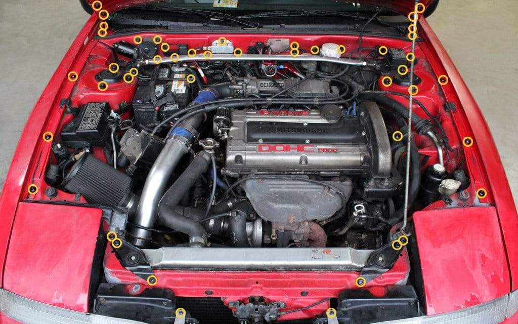 Mitsubishi 1G Eclipse (1990-1994) Titanium Full Engine Bay Kit | Fast ...