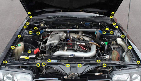 Nissan Skyline R31 Titanium Dress Up Bolts Engine Bay Kit | Fast Turn ...